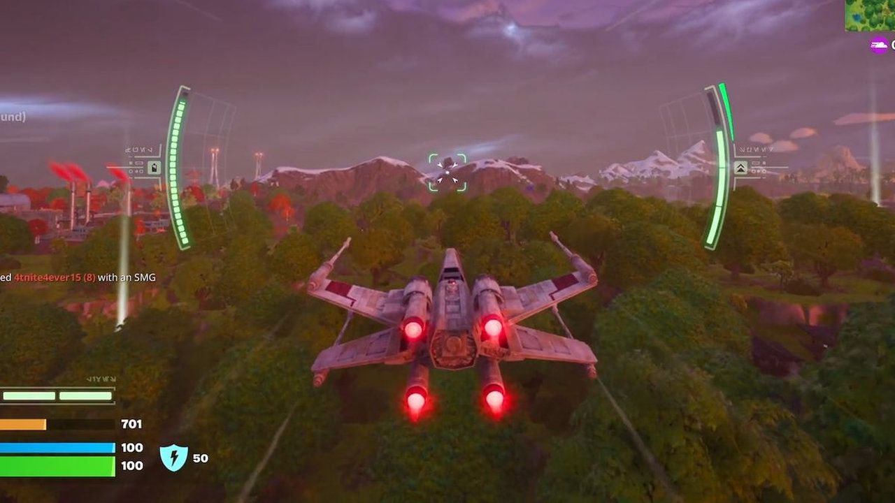 Fortnite X-Wing locations and use in Chapter 6 Season 3 (+Tie Fighters)